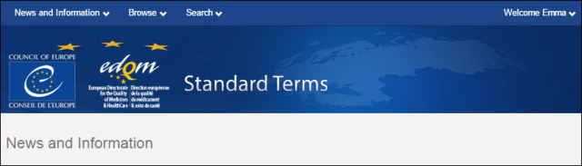 EDQM standard terms: New interface and free access | Signs & Symptoms ...